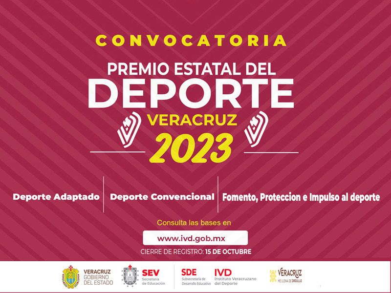 ¡LANZAN CONVOCATORIA! -Para Premio Estatal del Deporte 2023