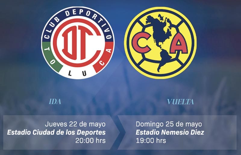 ¡JUEVES Y DOMINGO LA FINAL ENTRE TOLUCA Y AMÉRICA!