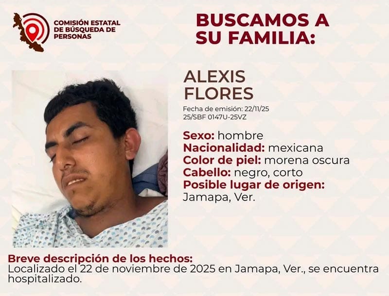 ¡BUSCAN A LA FAMILIA DE ALEXIS FLORES!