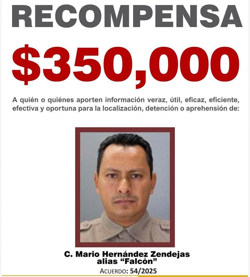 ¡FGE PONE RECOMPENSA DE 350 MIL PESOS PARA LOCALIZAR A EX OFICIAL DE LA ...