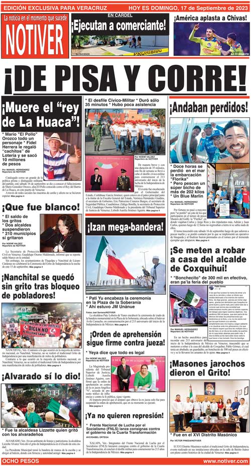 LA PORTADA - DOMINGO, 27 DE AGOSTO 2023