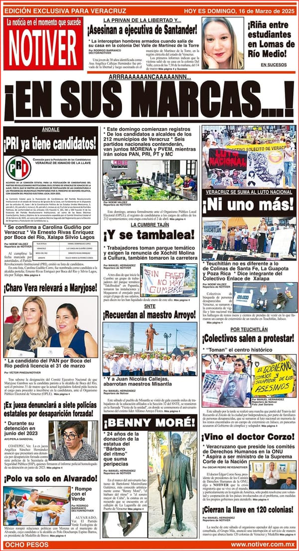 LA PORTADA - DOMINGO 16 DE MARZO 2025